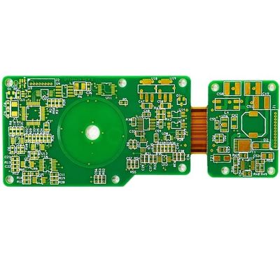 2oz Rigid Flex PCB 8 Layer ENIG Green Cover Film White 1.5mm