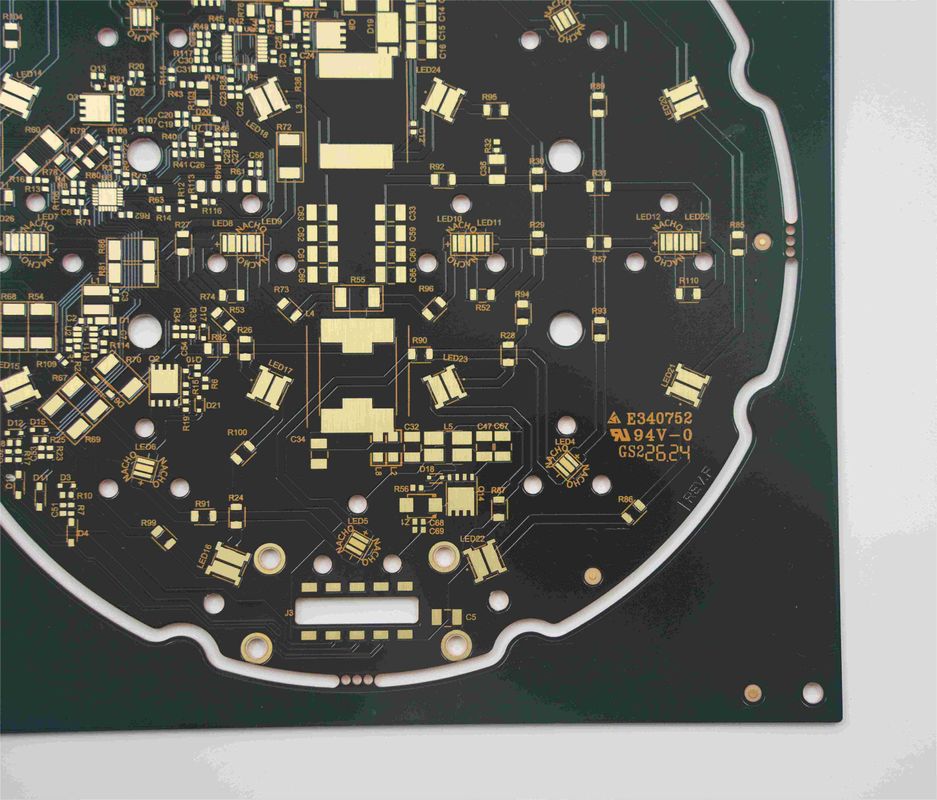 2 Layer Copper PCB 2W/M*K Copper Base 1.6mm Thickness Black Soldermask ...